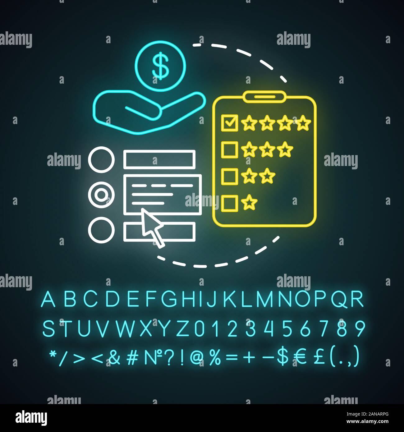 Fare preference neon light icon. Transportation costs, expenses ...