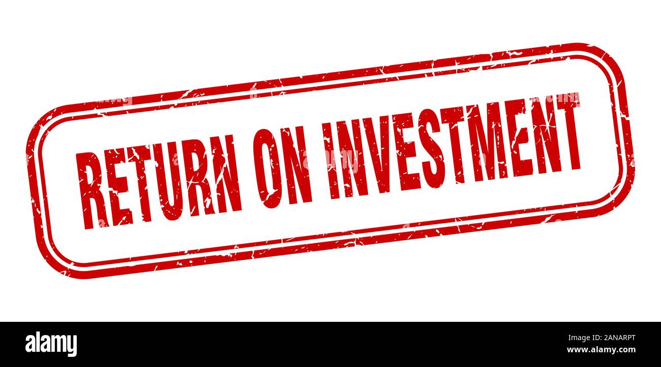 return on investment stamp. return on investment square grunge red sign ...