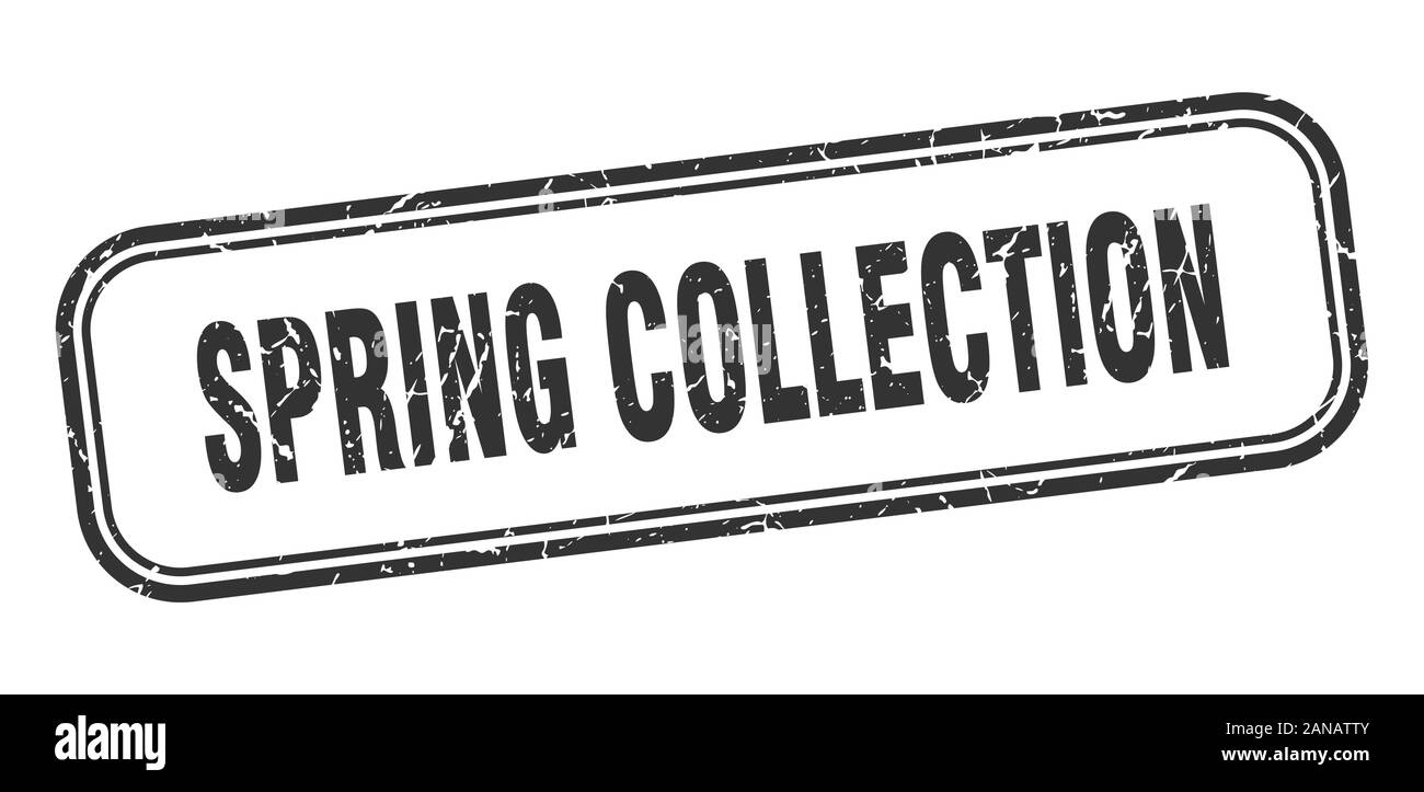 spring collection stamp. spring collection square grunge black sign ...