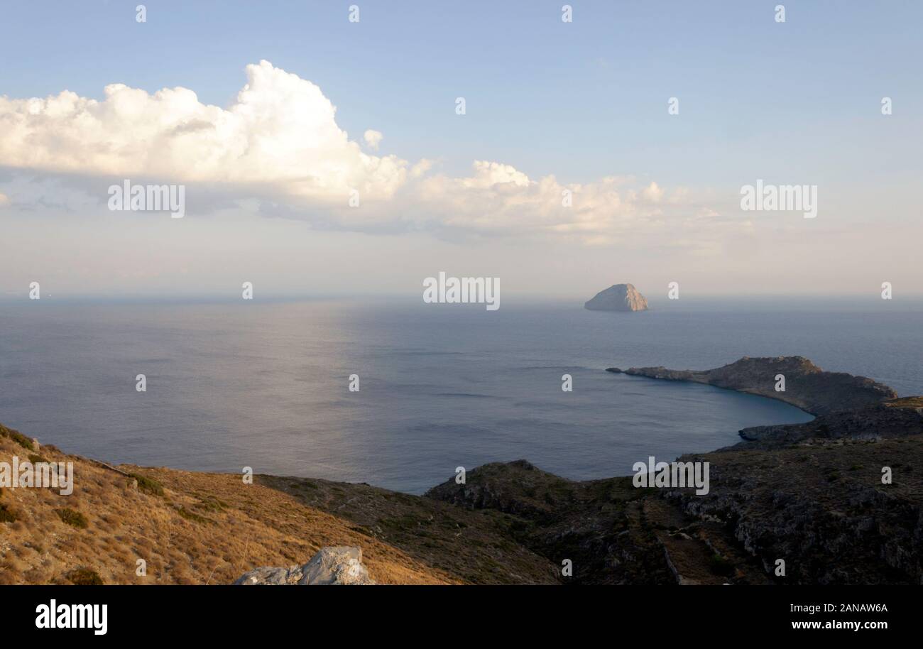 Breathtaking view to the small island, Chytra, next to Kythera, Greece ...