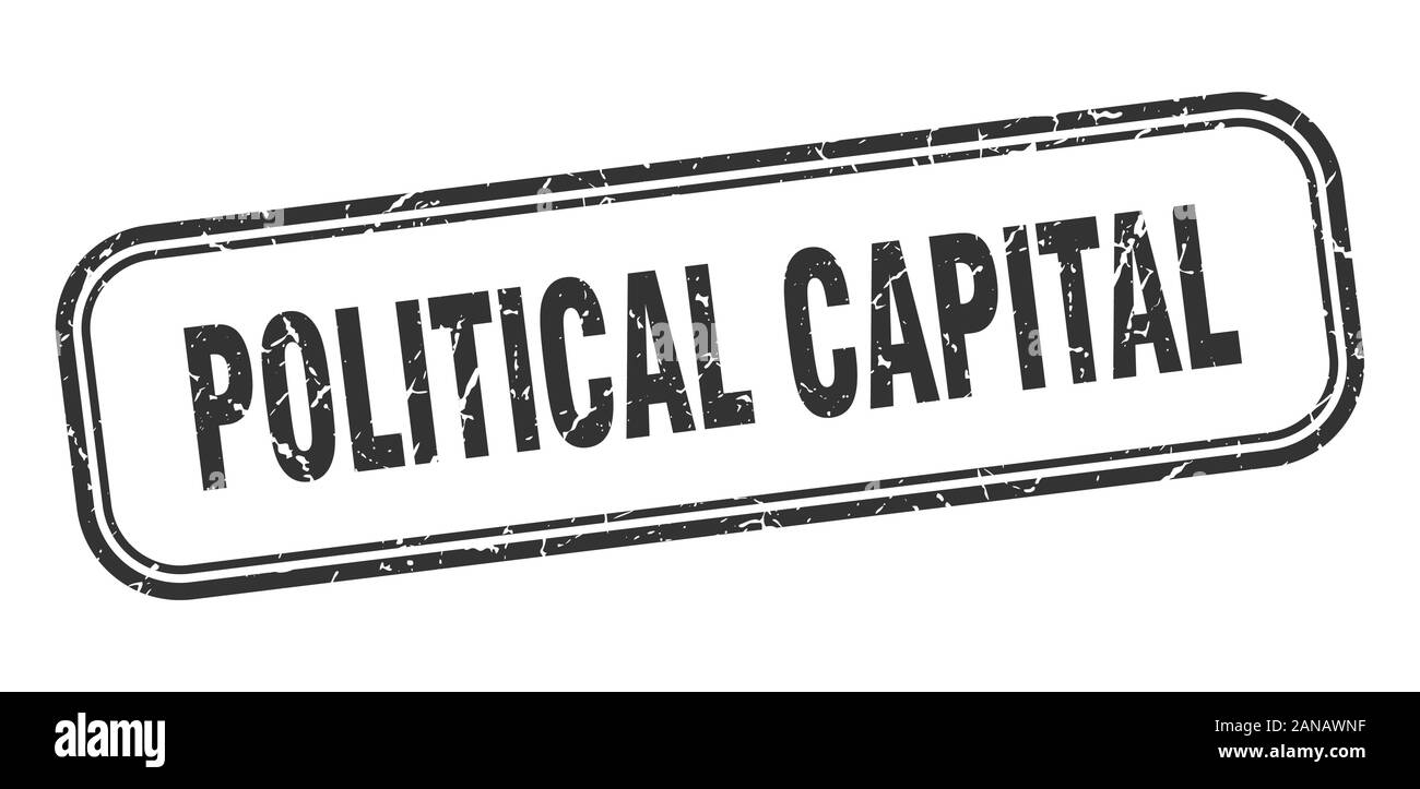 political capital stamp. political capital square grunge black sign ...