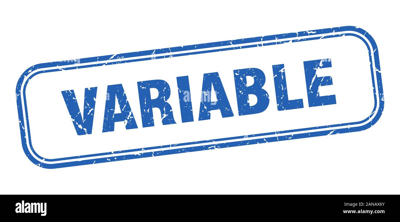 variable stamp. variable square grunge blue sign Stock Vector Image ...