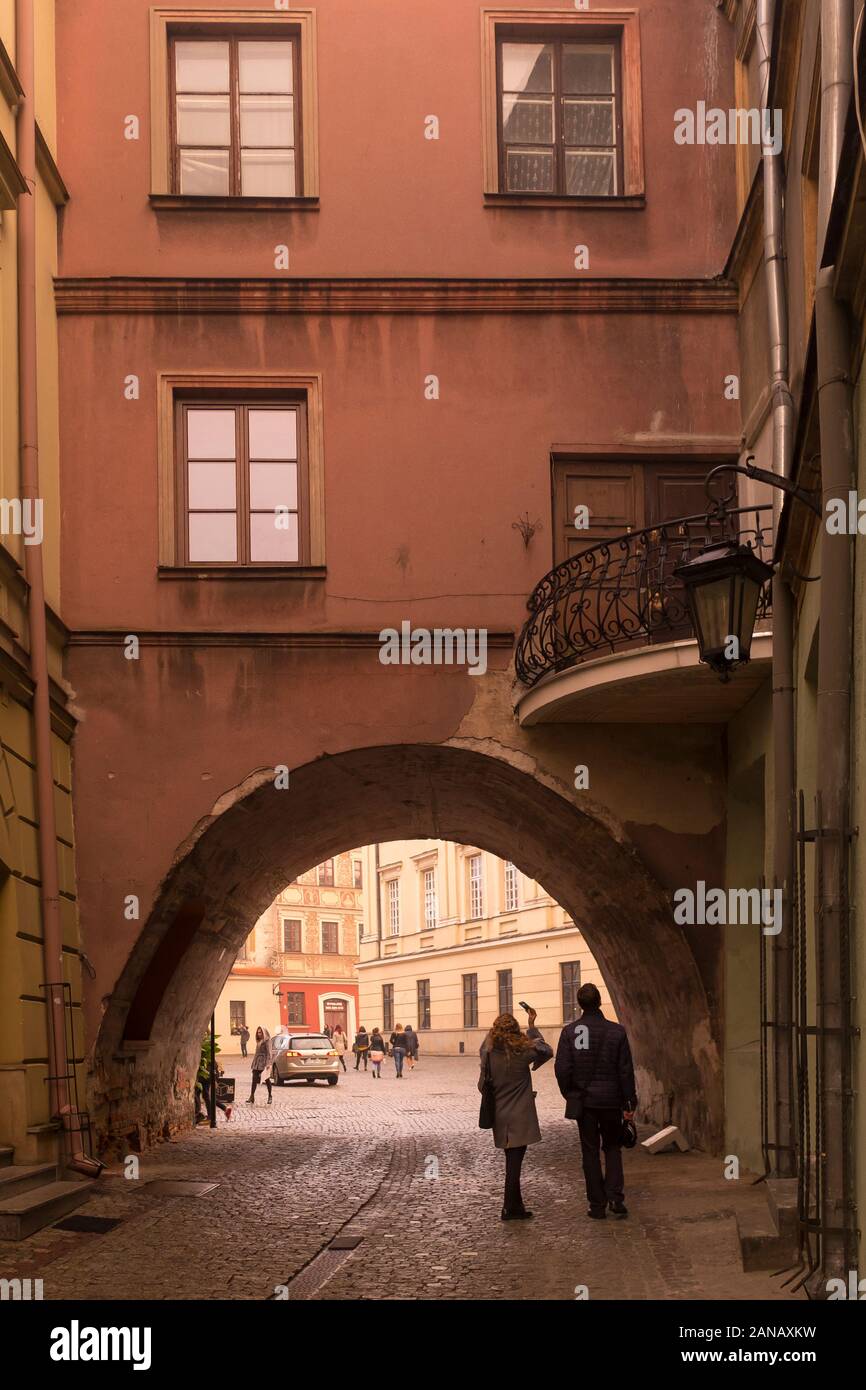 The old town of Lublin, a once important city in Eastern Poland, close ...