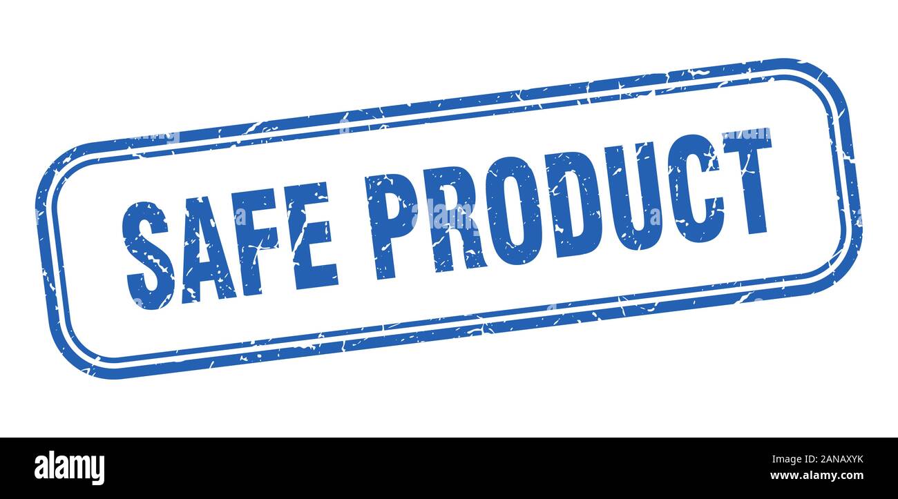 safe product stamp. safe product square grunge blue sign Stock Vector ...