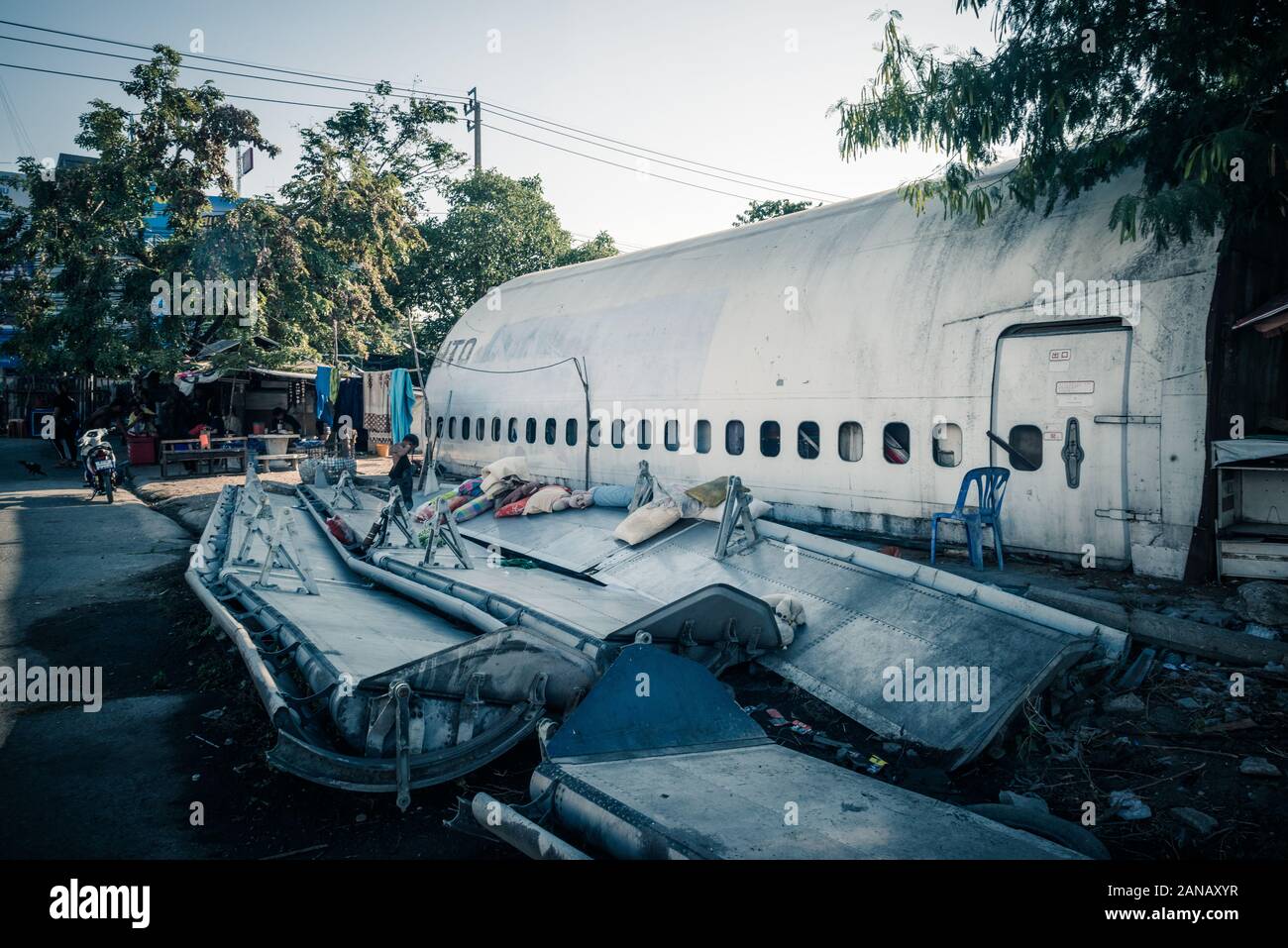 Bangkok/Thailand-06 December 2019: Bangkok airplane graveyard, detail ...