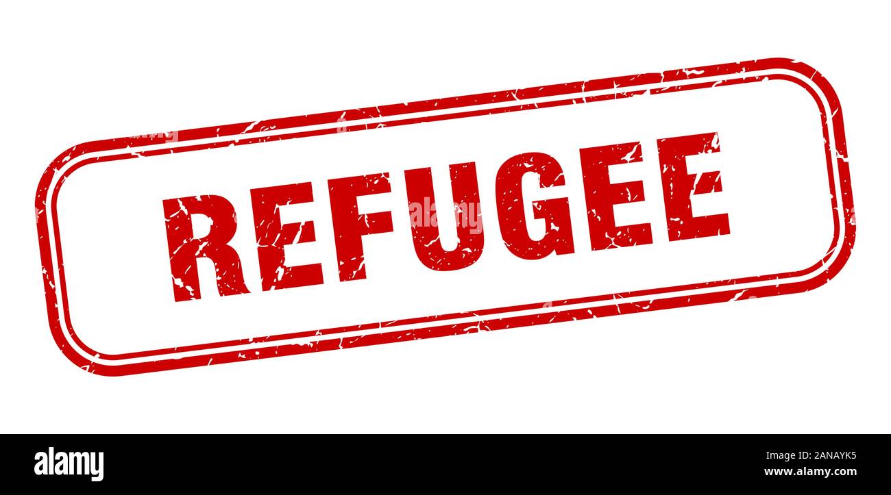 refugee stamp. refugee square grunge red sign Stock Vector Image & Art ...