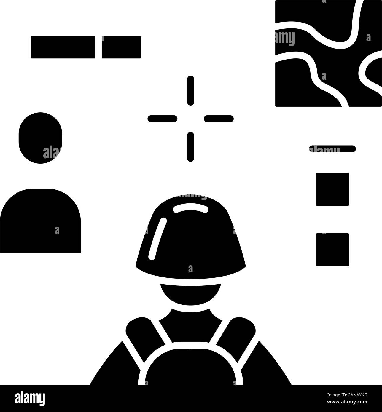 3d shooter glyph icon. PlayVirtual video game. Online multiplayer ...
