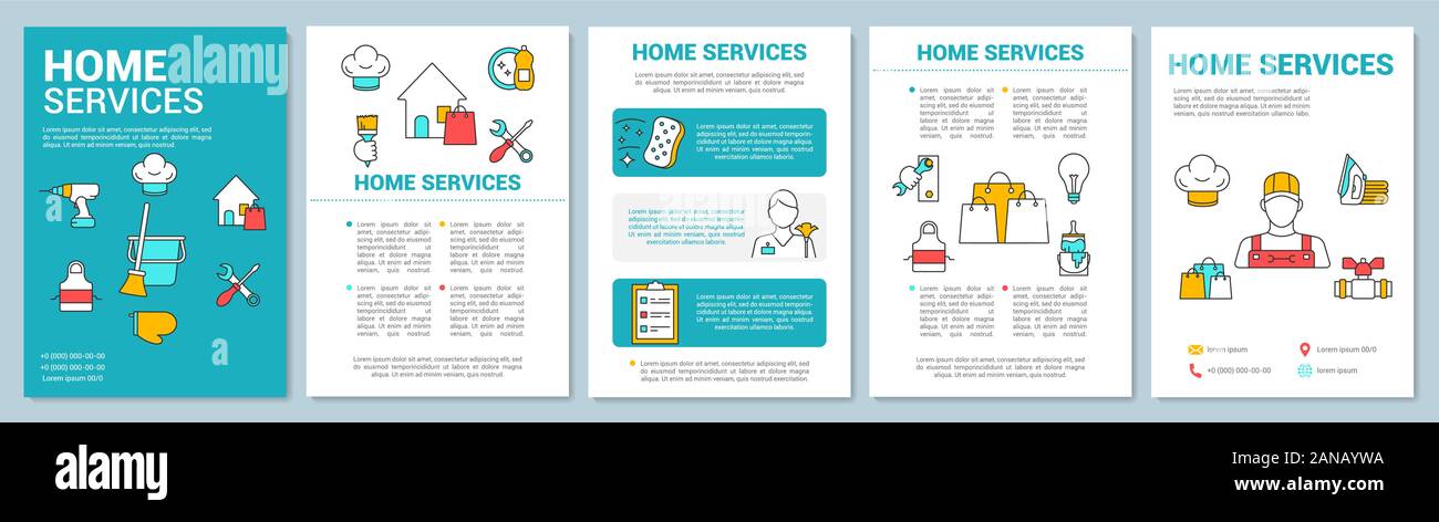 Home services brochure template layout. Handyman. Flyer, booklet ...