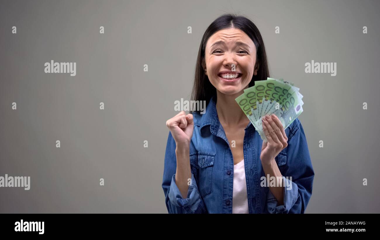Extremely happy woman hi-res stock photography and images - Alamy