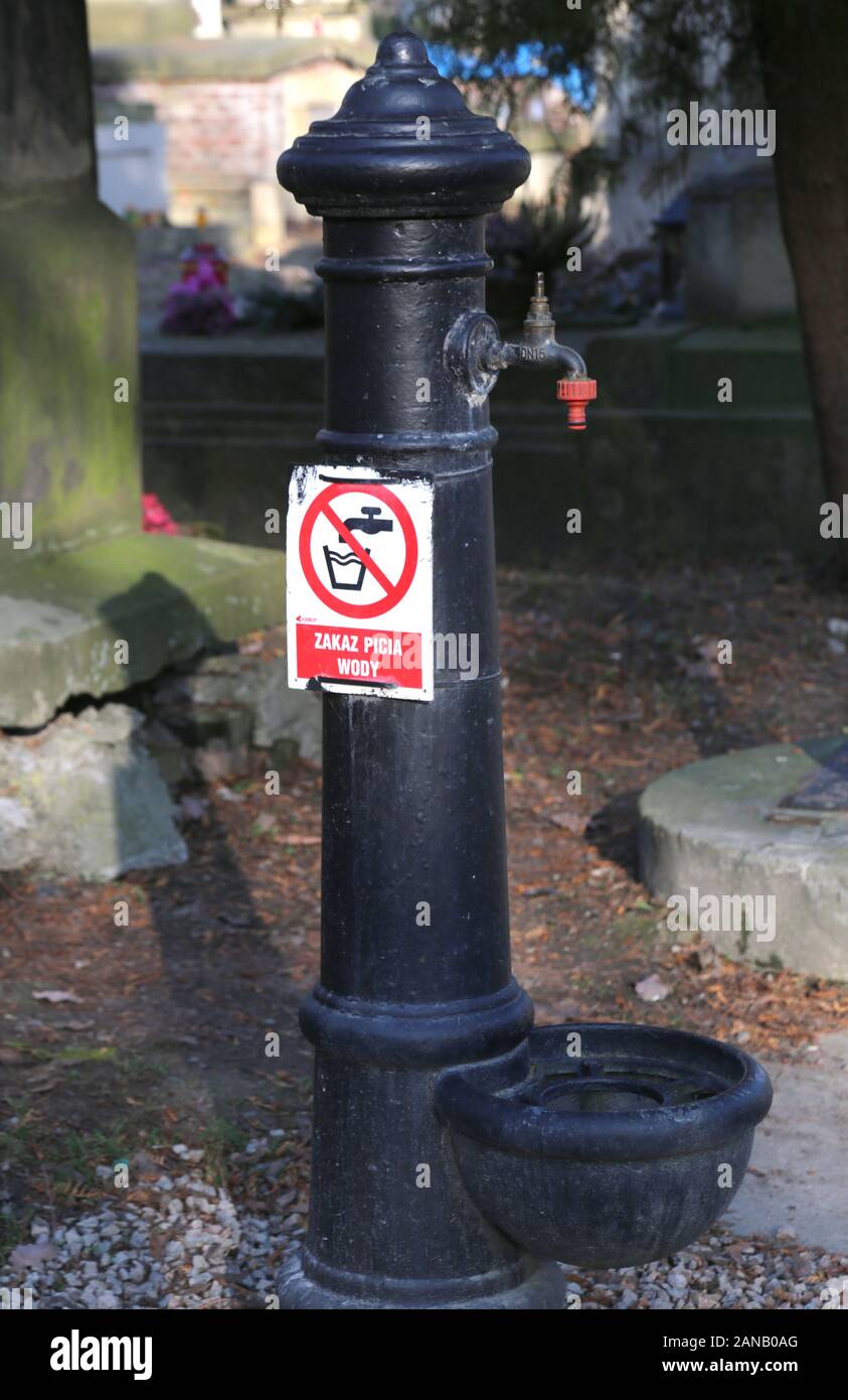Water public warning sign hi-res stock photography and images - Alamy
