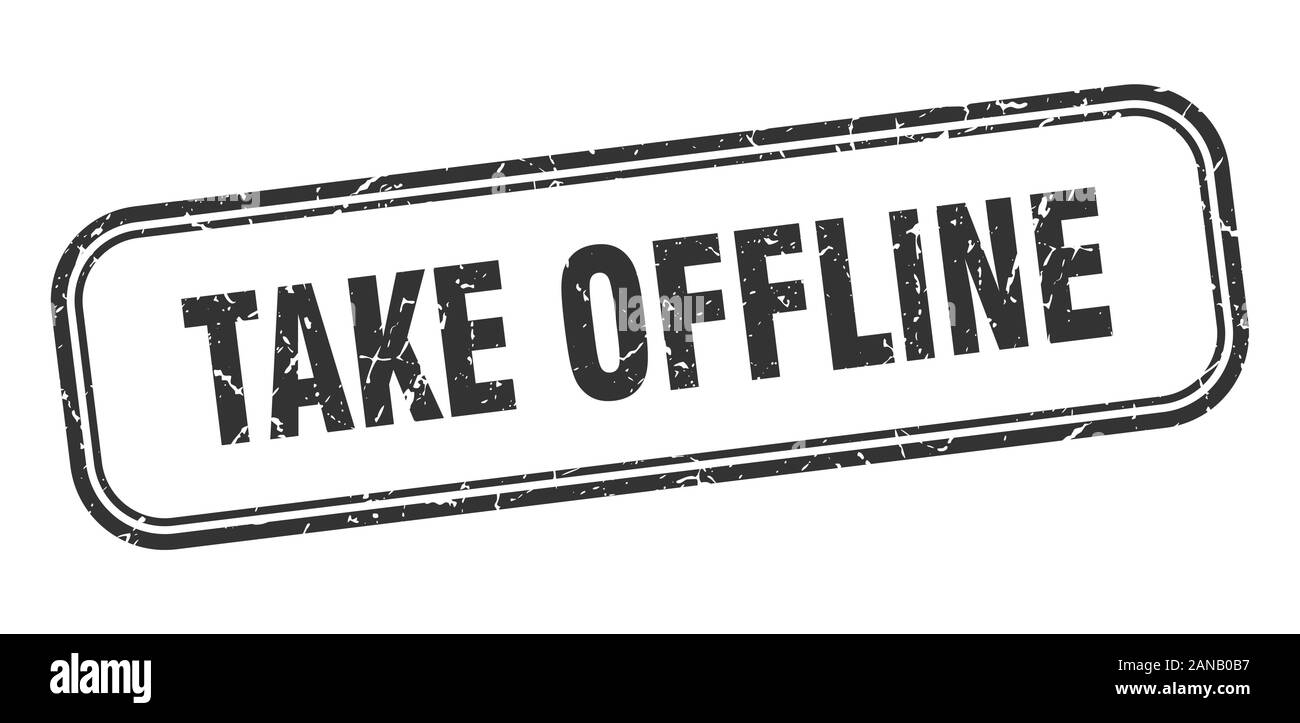 take offline stamp. take offline square grunge black sign Stock Vector ...