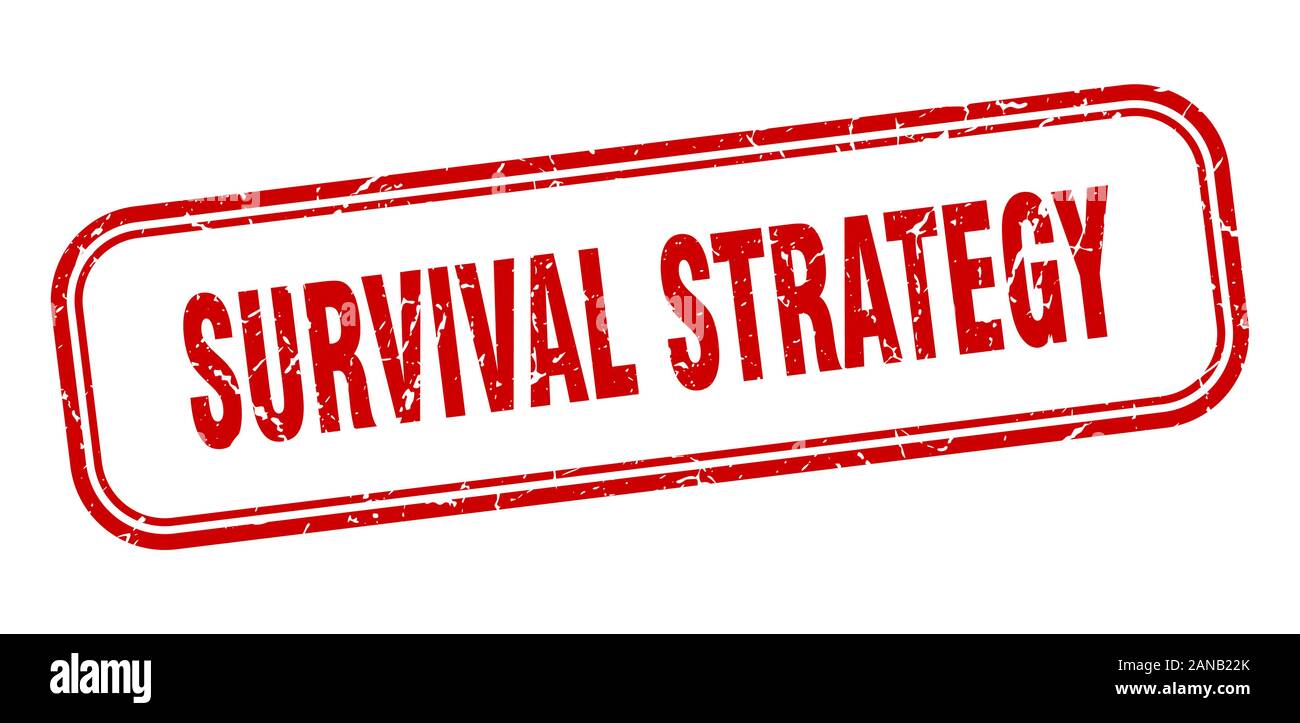 survival strategy stamp. survival strategy square grunge red sign Stock ...