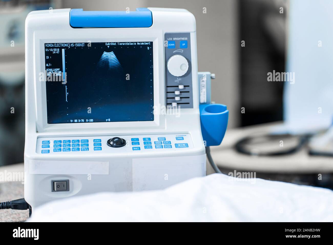 professional equipment of veterinary clinics. A mobile ultrasound ...