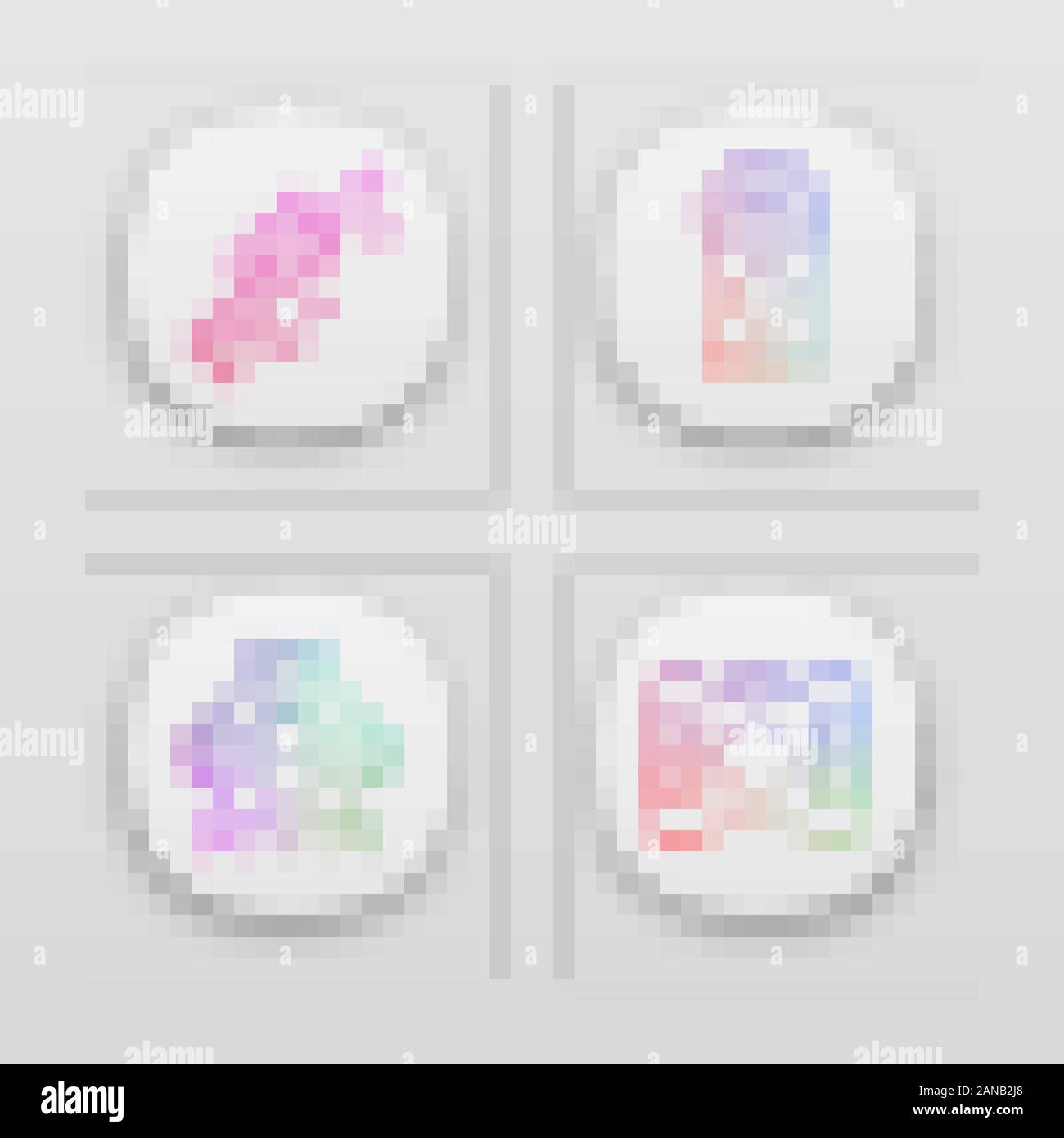 Online game inventory app icon set. Battle royale. Computer game ...