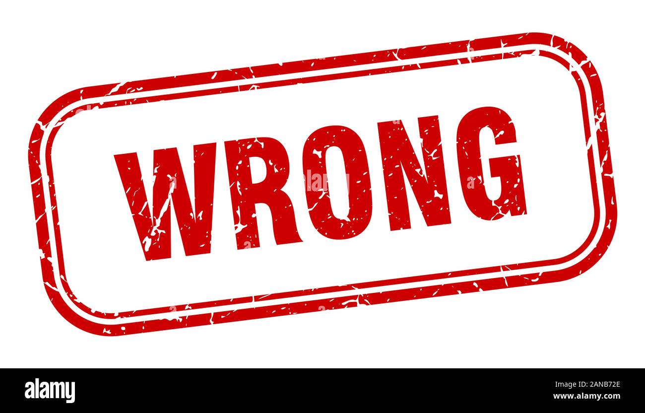 wrong stamp. wrong square grunge red sign Stock Vector Image & Art - Alamy