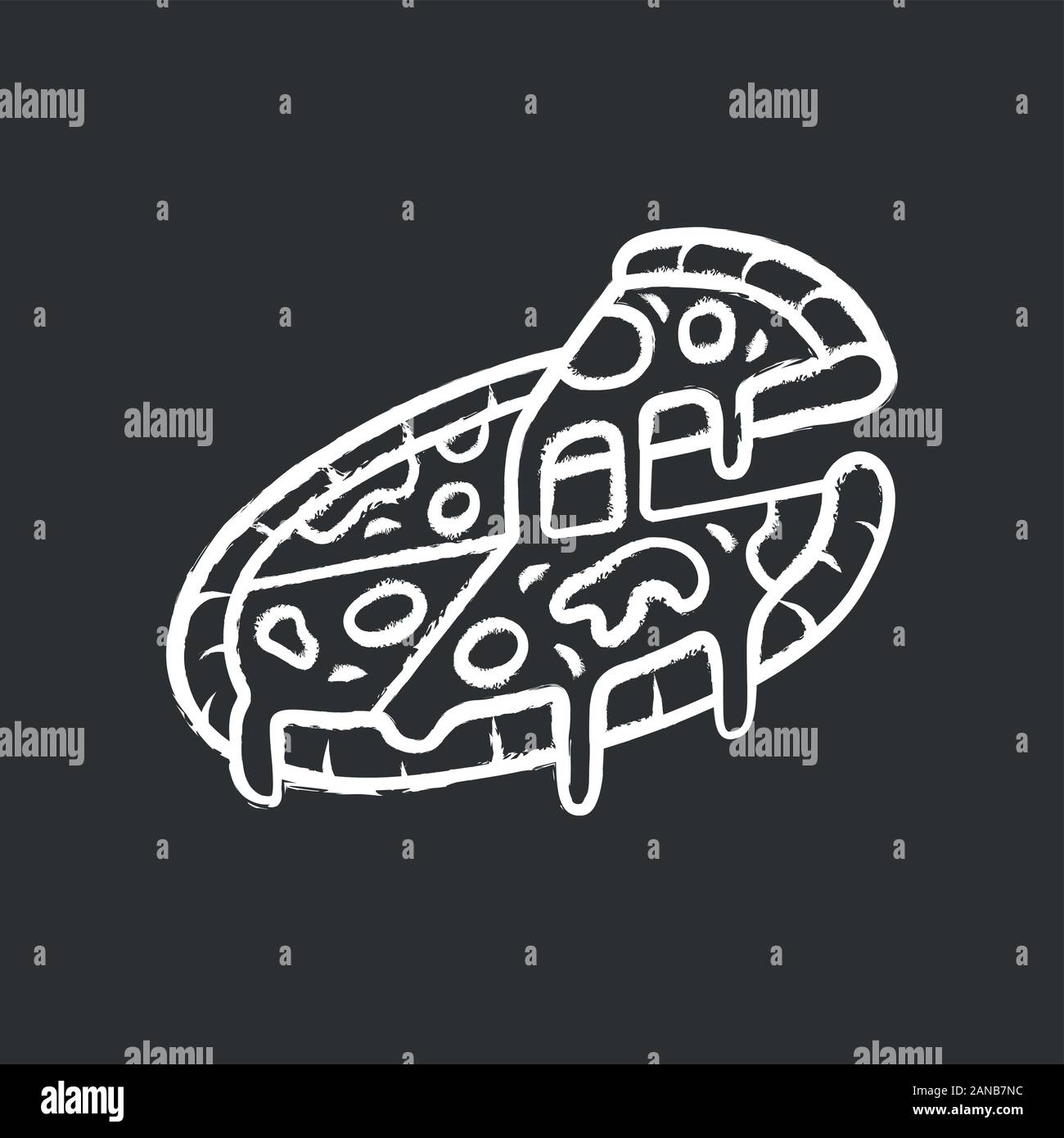 Sliced pizza chalk icon. Pizzeria, pizza house, restaurant, cafe menu ...