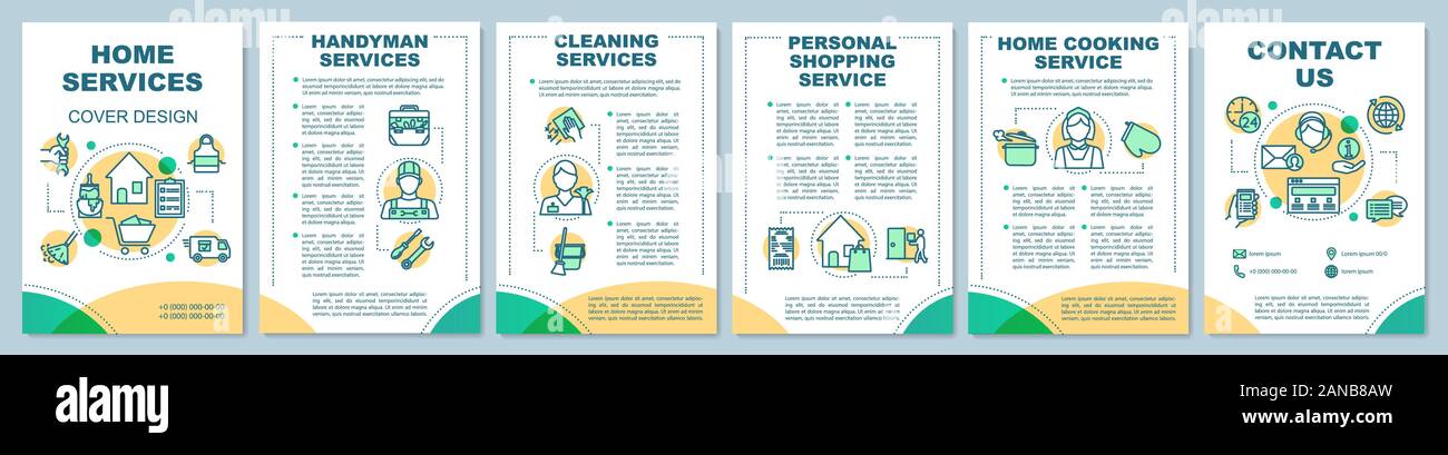 Home services brochure template layout. Cleaning, cooking service ...