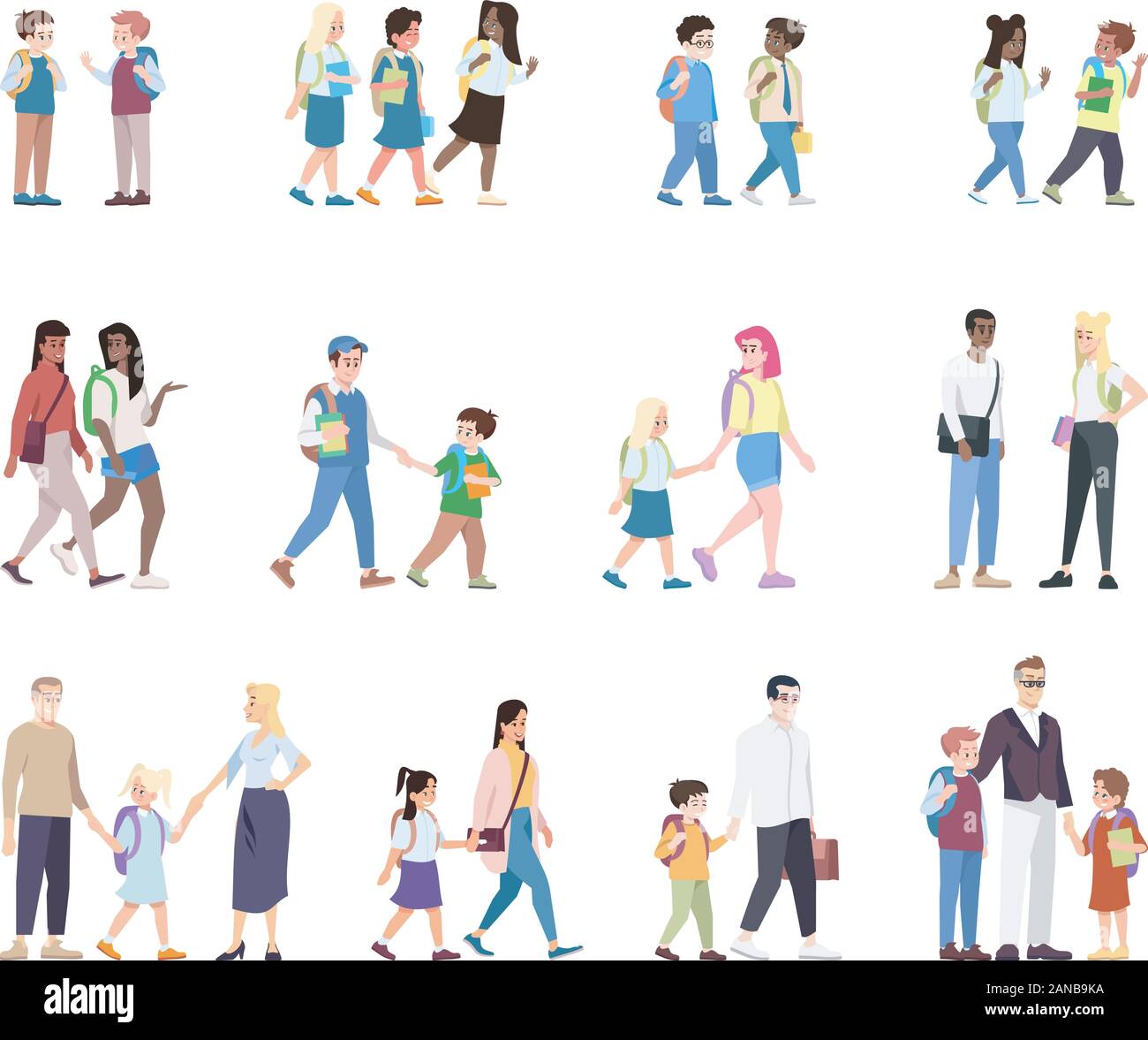 Multicultural schoolchildren Stock Vector Images - Alamy