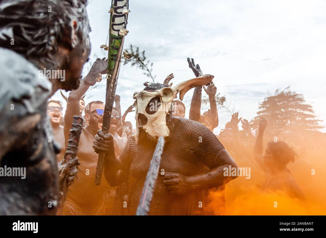 "Monstrous" costumes in the "mud block", a carnival block in the city ...