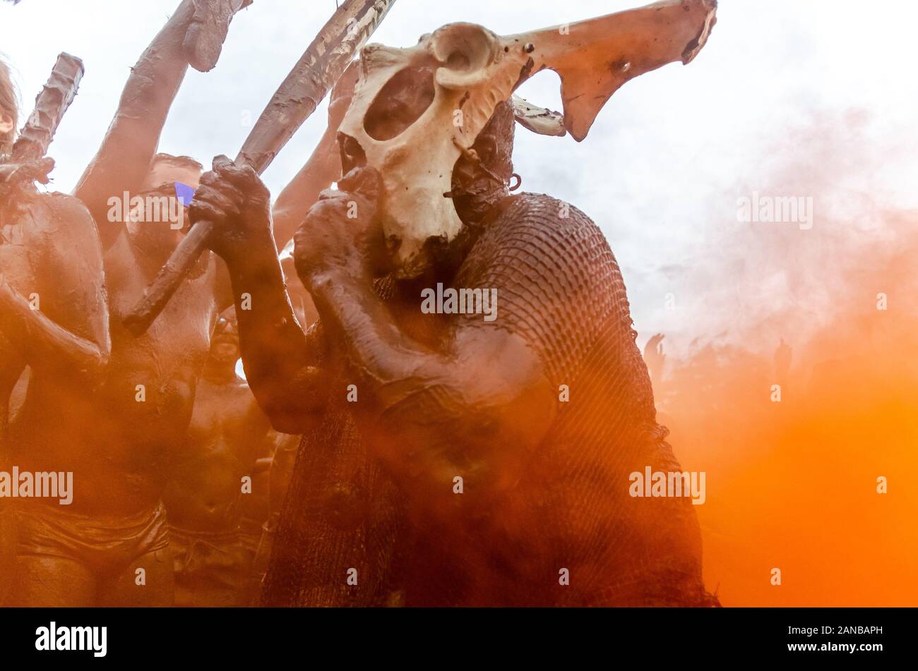"Monstrous" costumes in the "mud block", a carnival block in the city ...