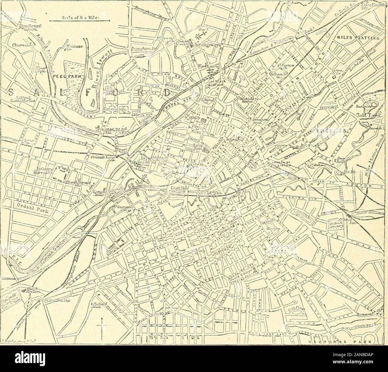 Old maps of manchester hi-res stock photography and images - Alamy