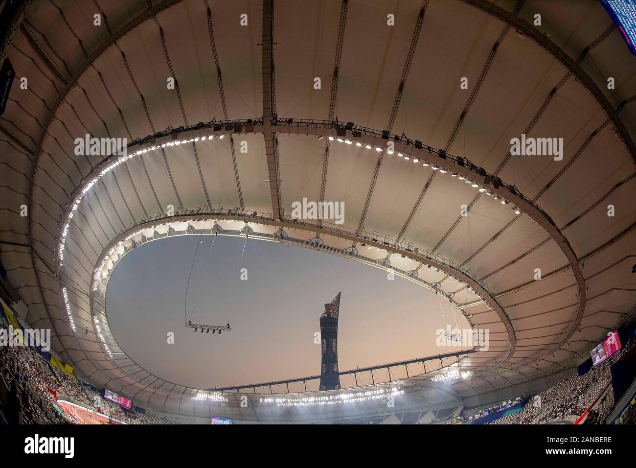 Doha bird's eye view hi-res stock photography and images - Alamy
