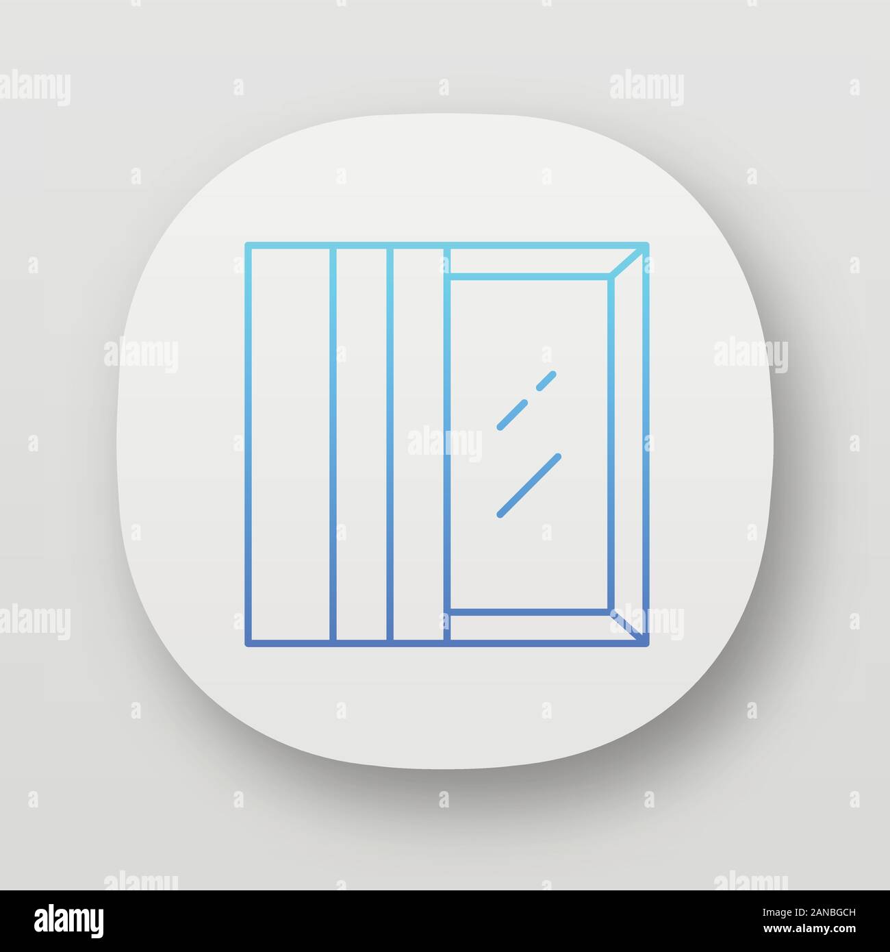 Panel tracks app icon. Vertical window coverings. Fabric panels. Living ...