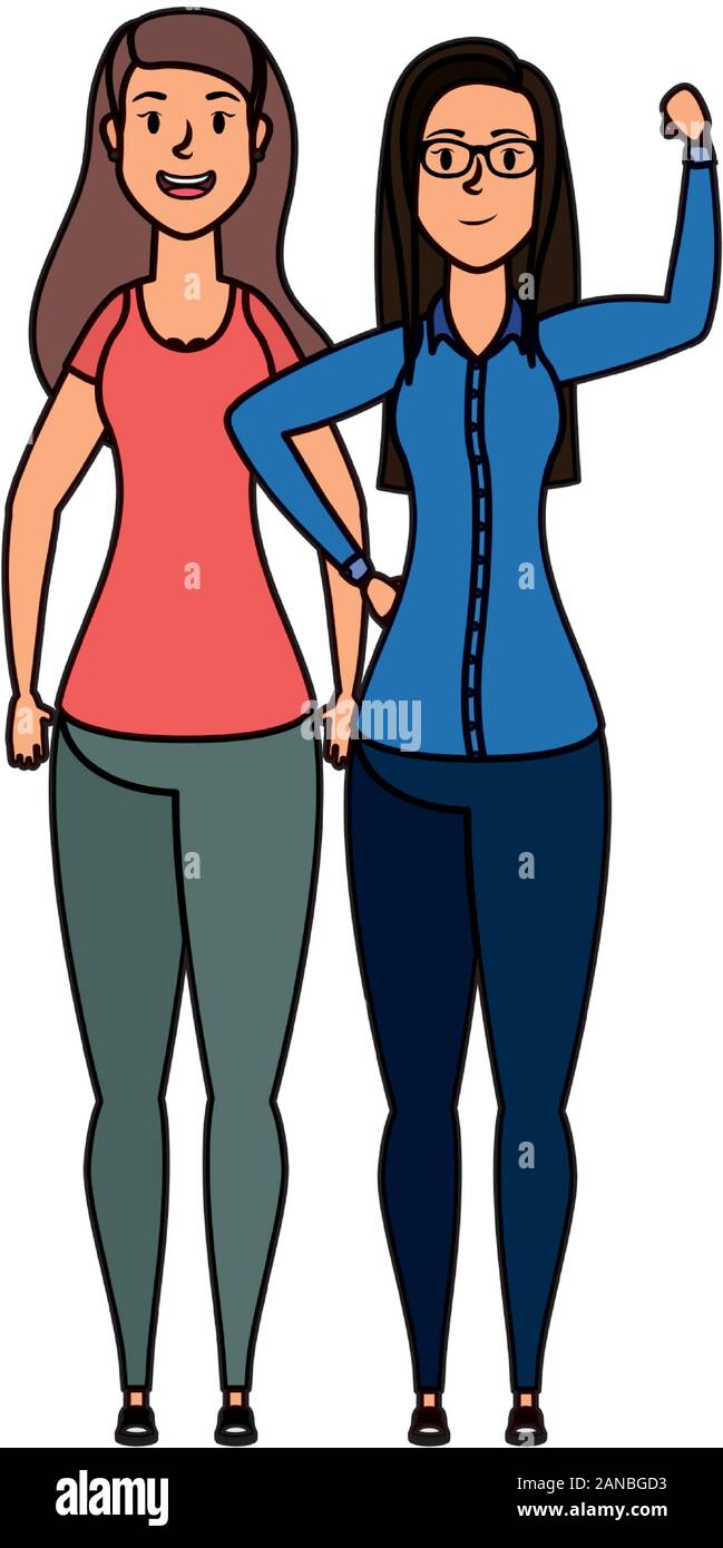 cute young women avatars characters Stock Vector Image & Art - Alamy