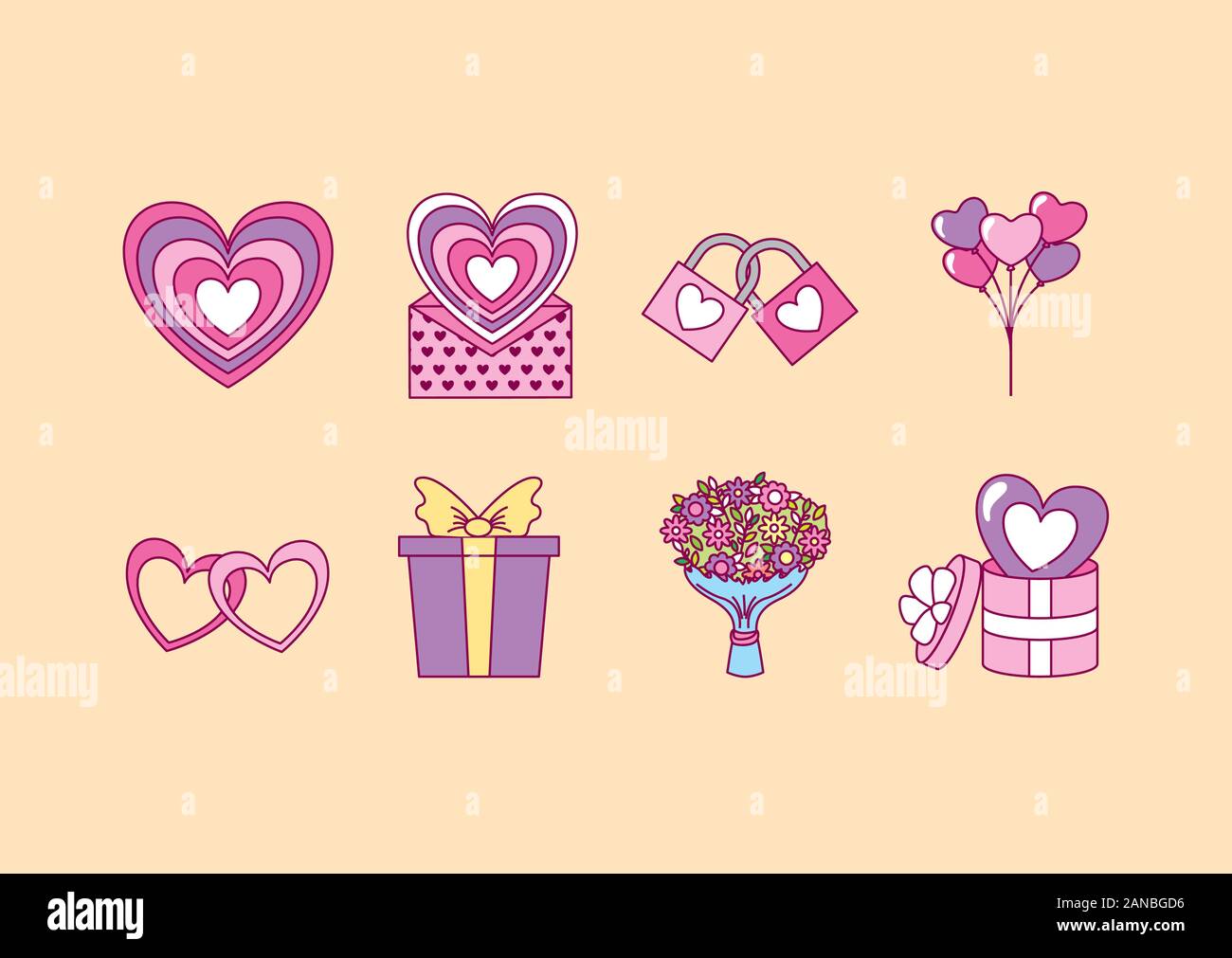 Bundle of roses Stock Vector Images - Alamy