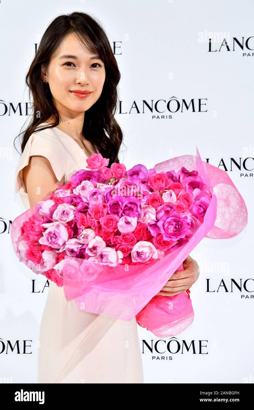 Tokyo, Japan. 15th Jan, 2020. Erika Toda at a Lancome press conference ...