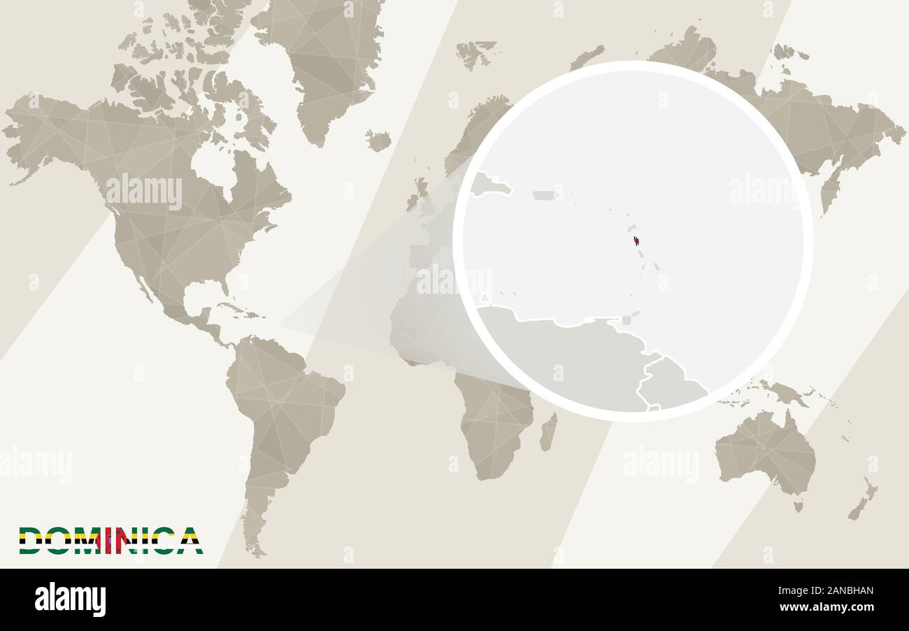 Dominica island map hi-res stock photography and images - Alamy