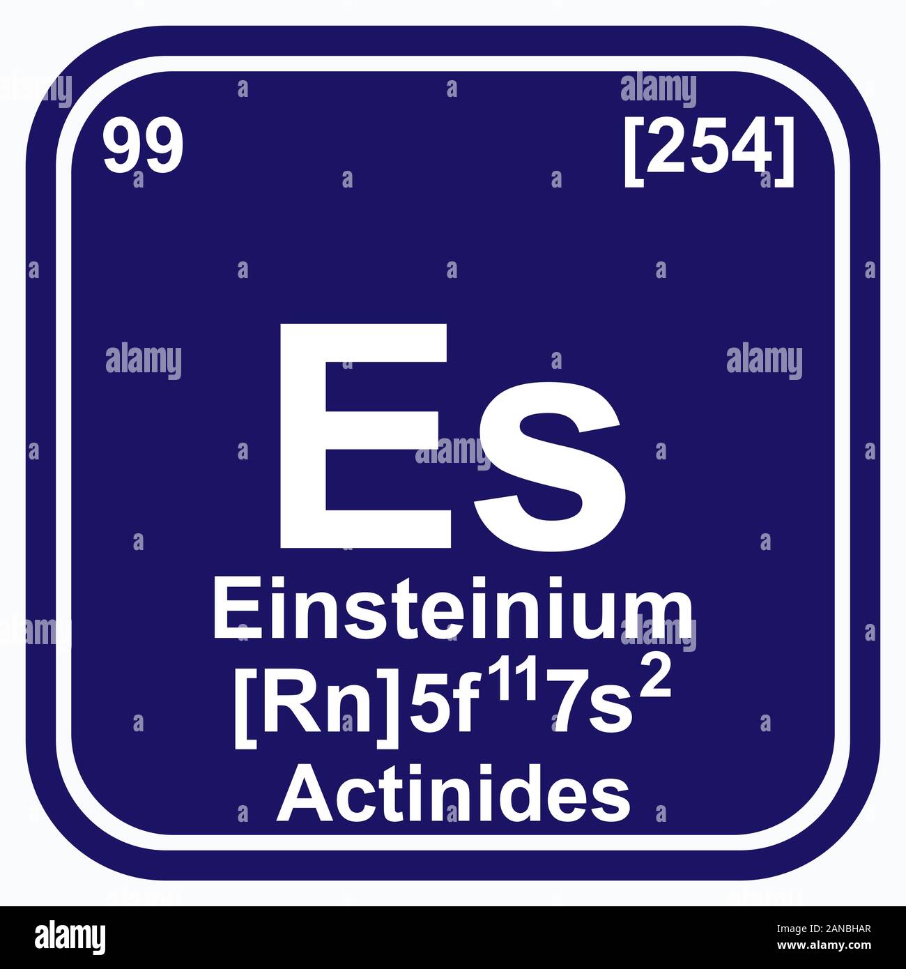 Einsteinium Periodic Table of the Elements Vector illustration eps 10 ...