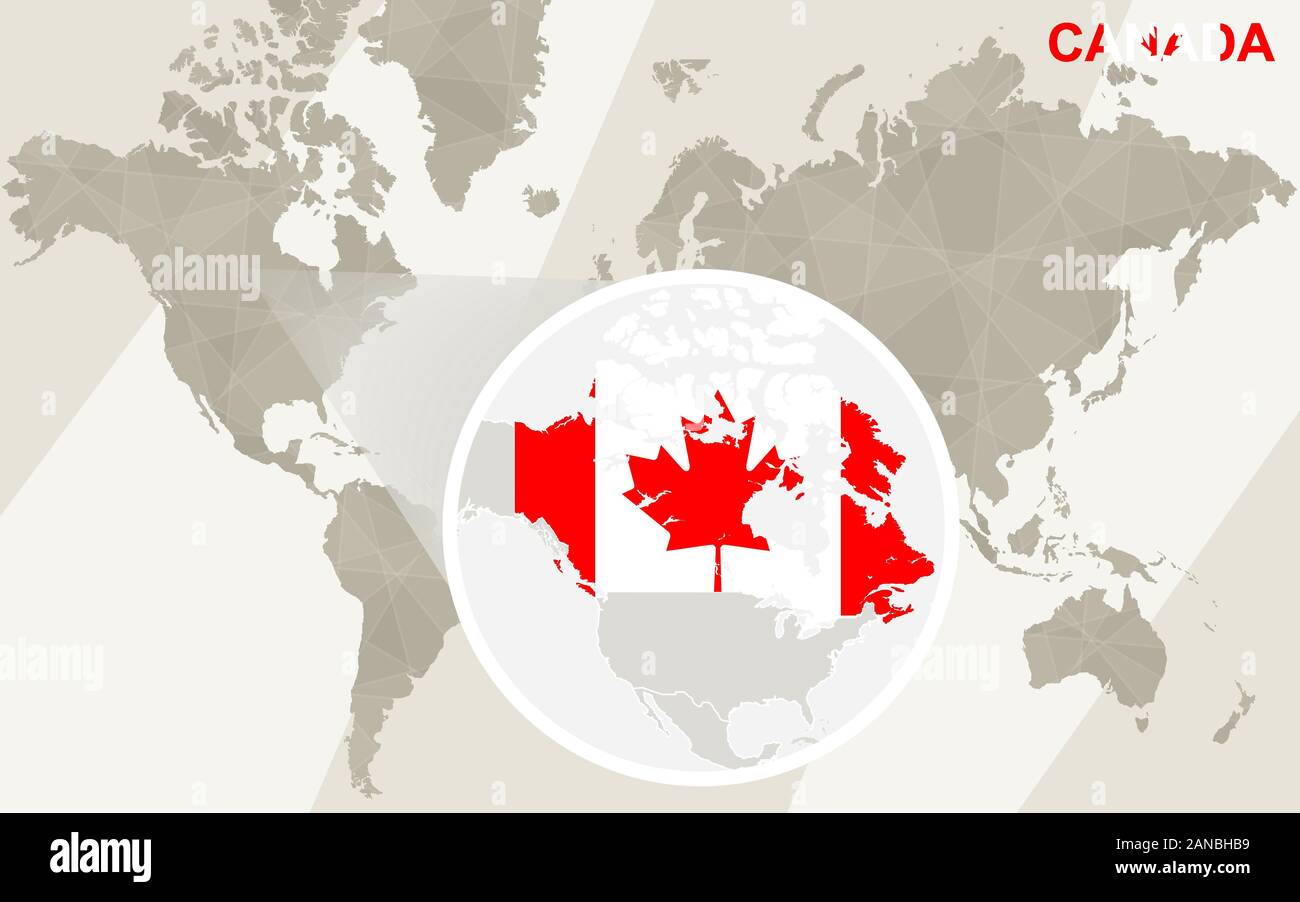 Canada flag on abstract Stock Vector Images - Alamy