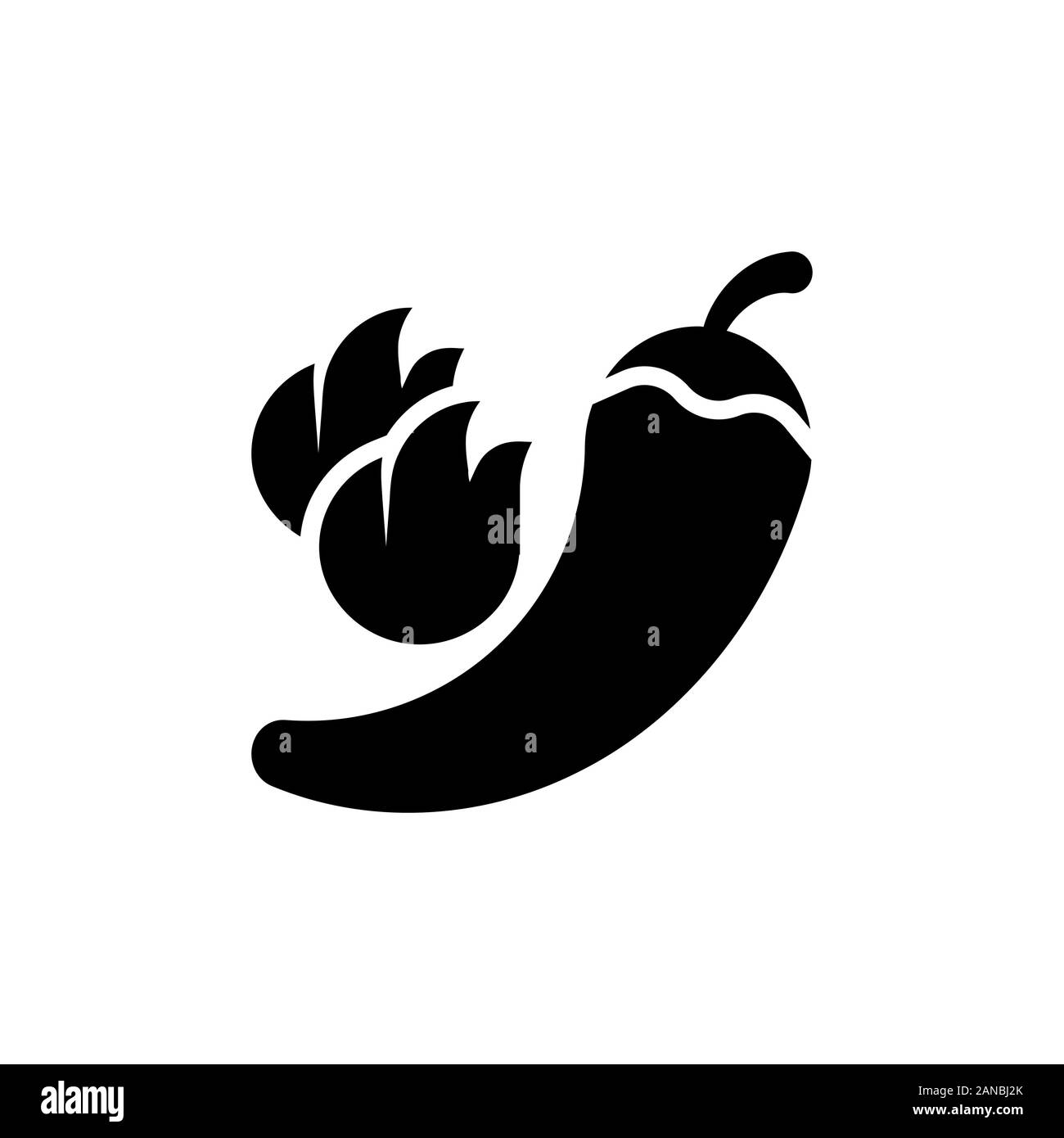 Vector illustration of chili pepper in fire Stock Vector Image & Art ...
