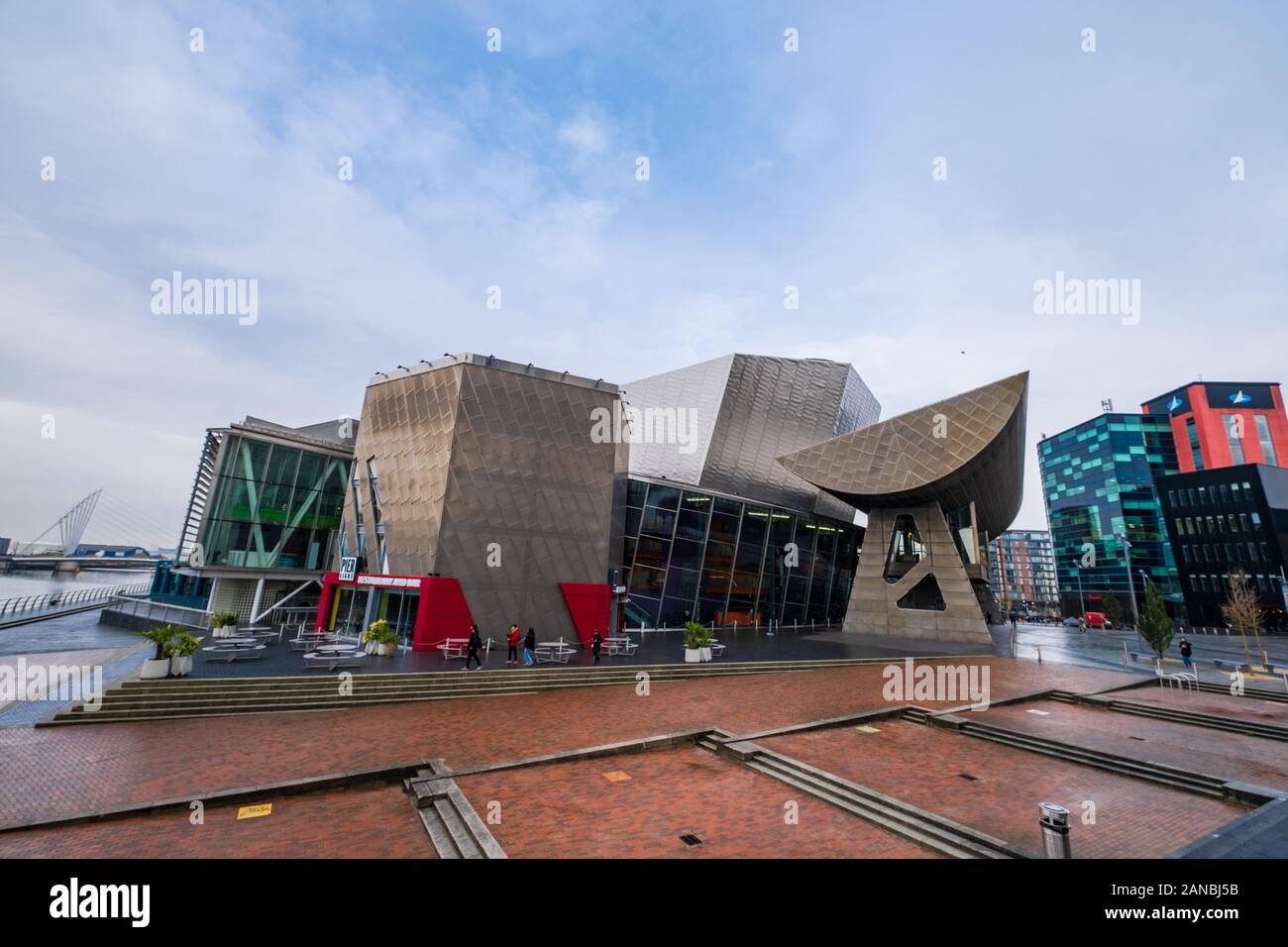 Manchester, United Kingdom - November 27, 2019: View of modern ...