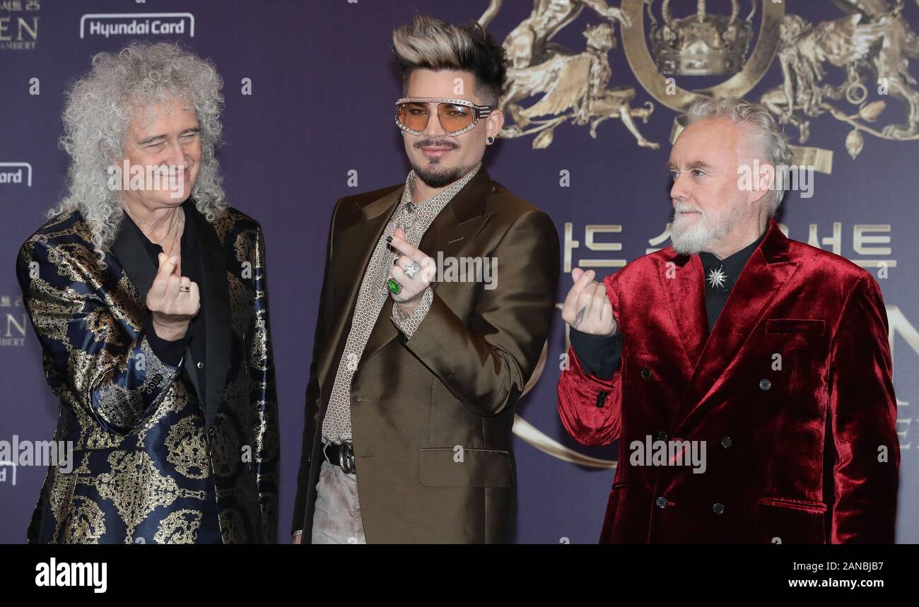16th Jan, 2020. Queen concert in Seoul British rock band Queen poses ...