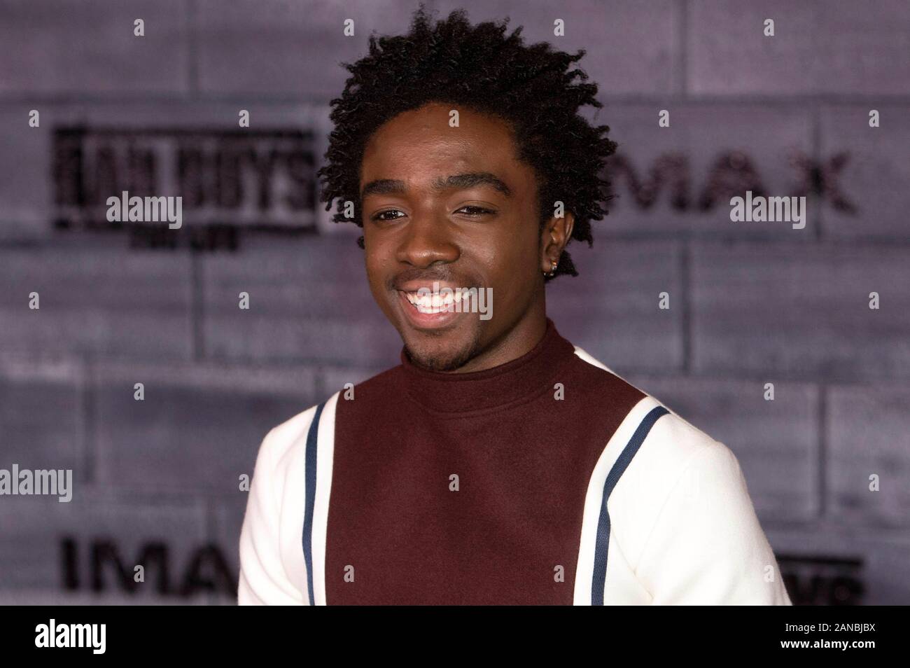 Caleb McLaughlin at the premiere of the movie 'Bad Boys for Life' at ...