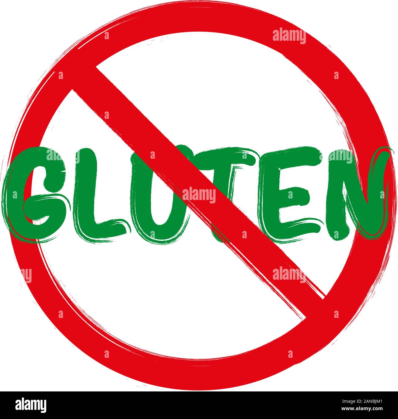 Gluten Free Label. Food intolerance symbols. Vector illustration Stock ...