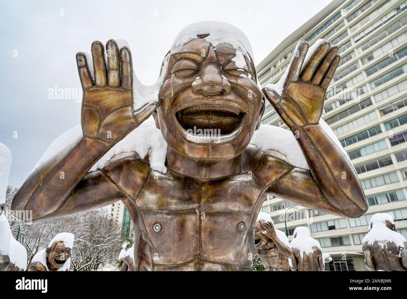 Vancouver laughing sculpture hi-res stock photography and images - Alamy