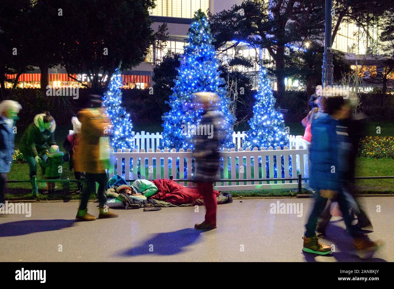Homeless person sleeping on beach hi-res stock photography and images ...