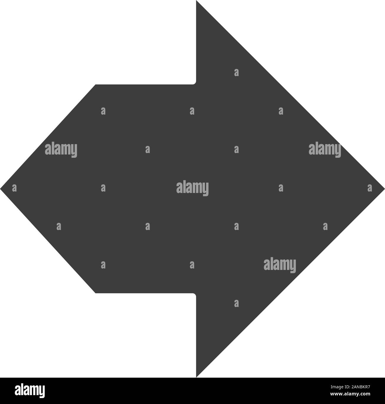 Double arrow glyph icon. Two way navigation arrow. Pointing cursor. Path indicator. Left and ...