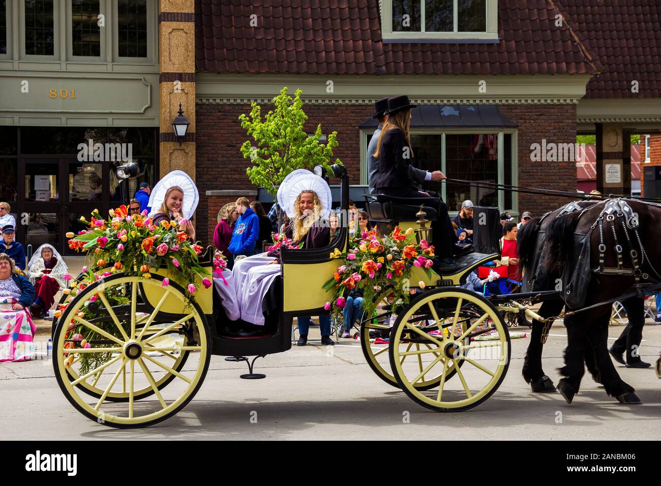 May 2, 2019, Pella, Iowa, USA. Tulip Time Festival Parade of Pella's ...