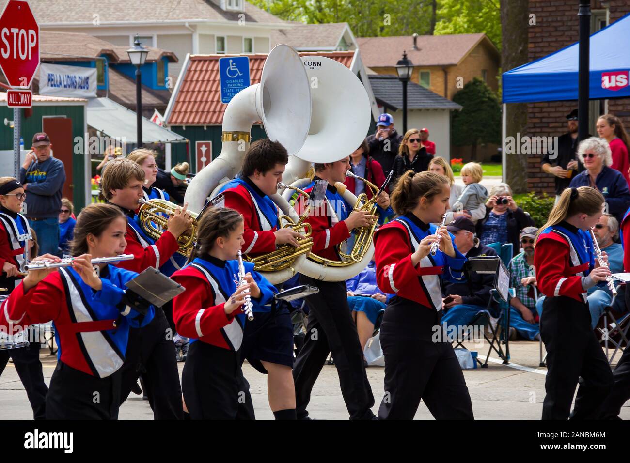 May 2, 2019, Pella, Iowa, USA. Tulip Time Festival Parade of Pella's ...