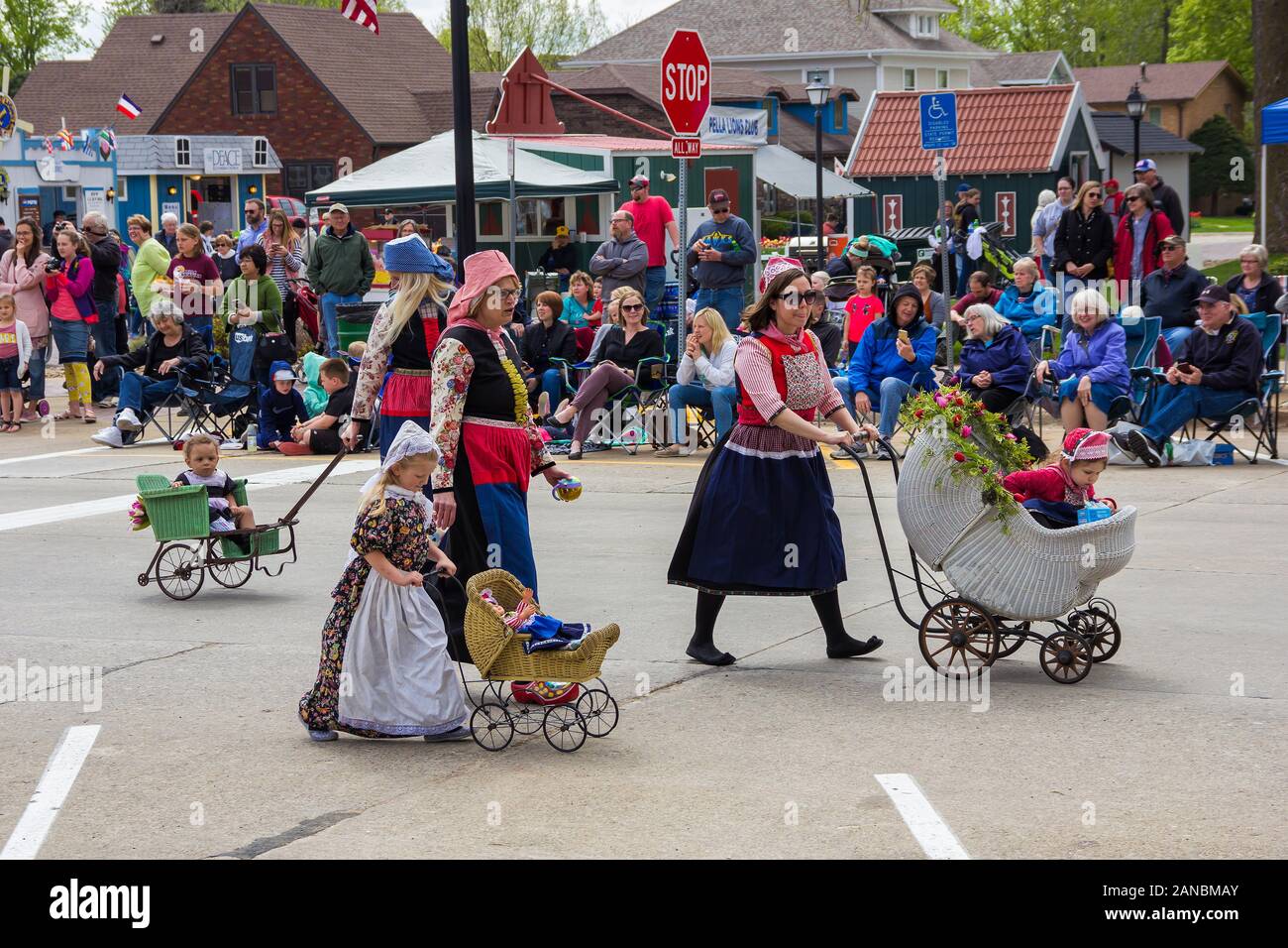 May 2, 2019, Pella, Iowa, USA. Tulip Time Festival Parade of Pella's ...