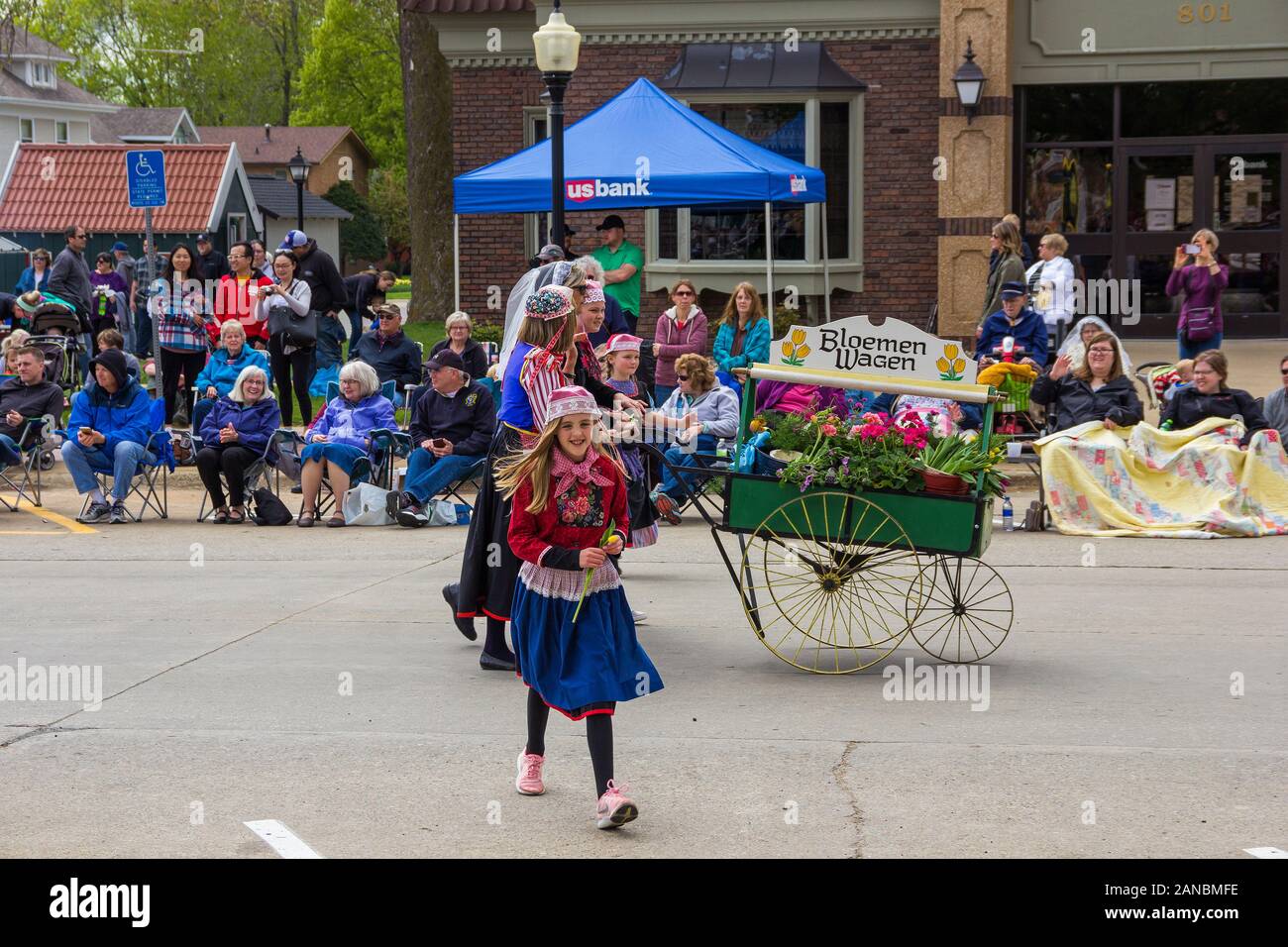 May 2, 2019, Pella, Iowa, USA. Tulip Time Festival Parade of Pella's ...