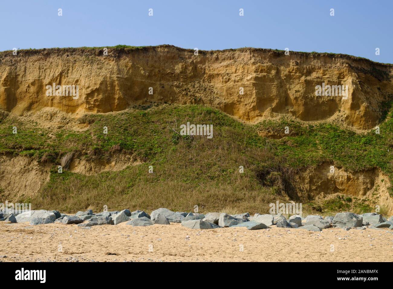 California sands cliffs and beach, Norfolk, England, UK Stock Photo - Alamy