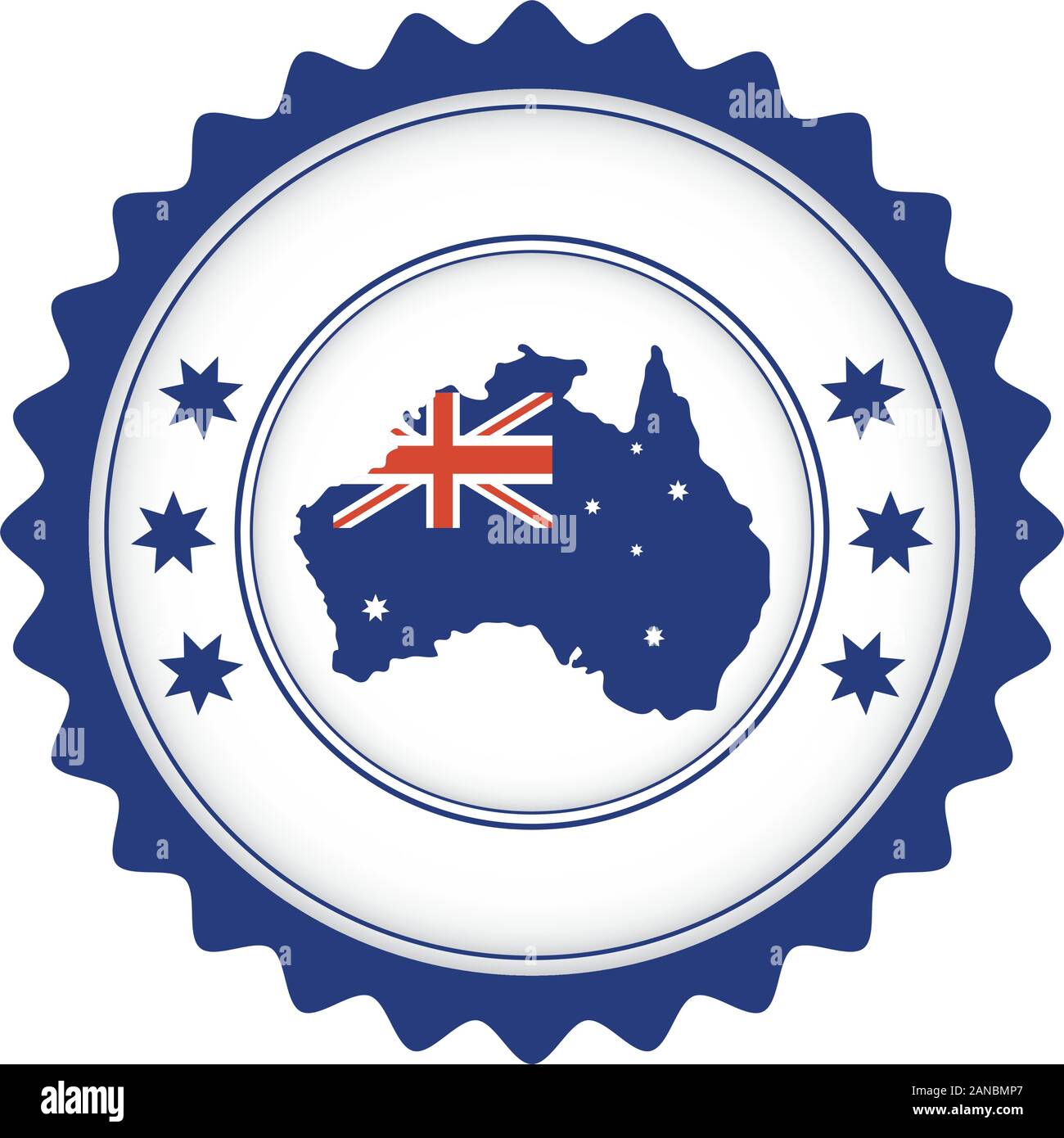 australian country flag in map seal Stock Vector Image & Art - Alamy
