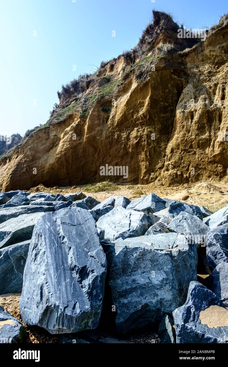 California sands cliffs and beach, Norfolk, England, UK Stock Photo - Alamy