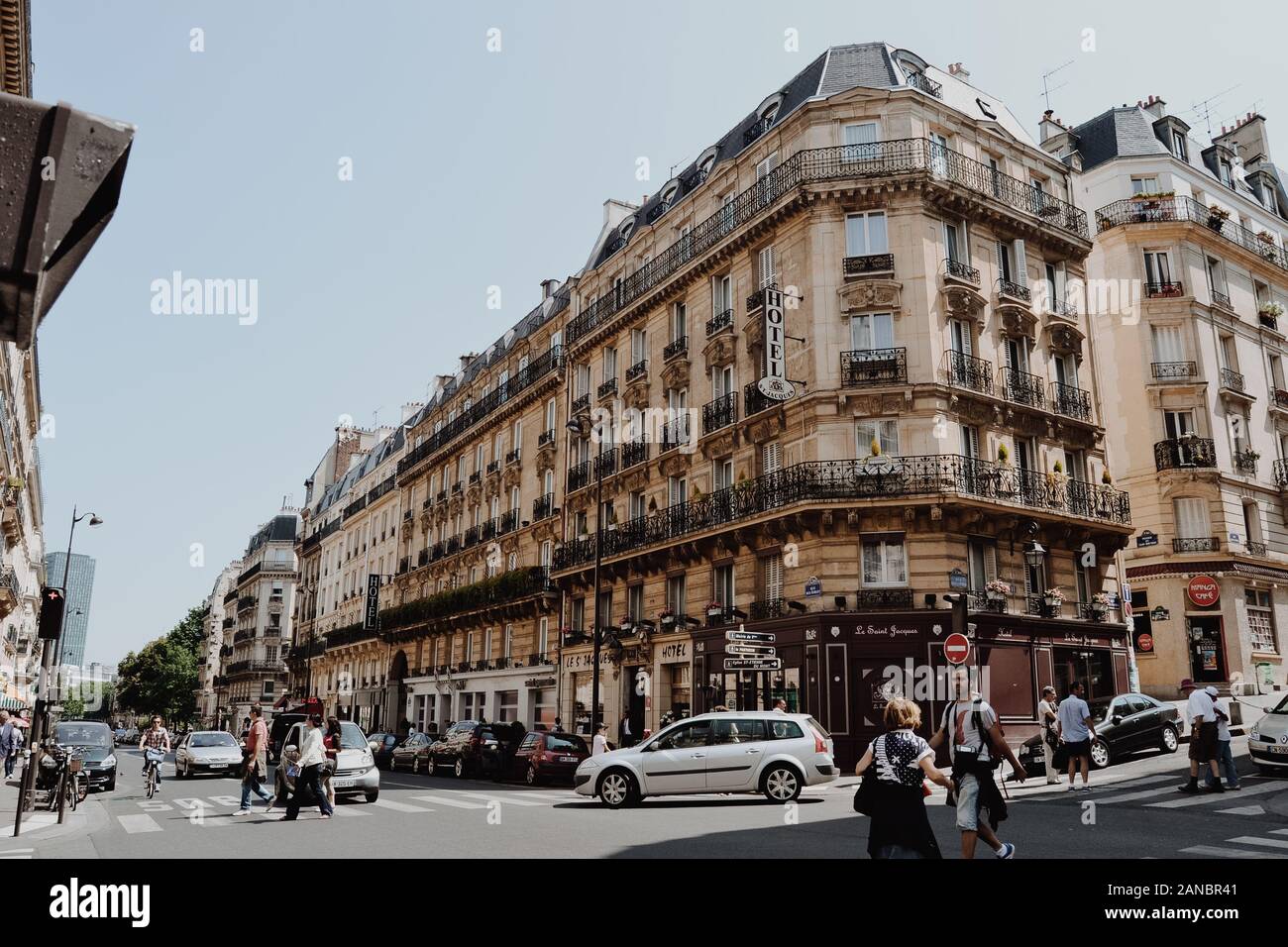 Facade of a typical french building Stock Photo - Alamy