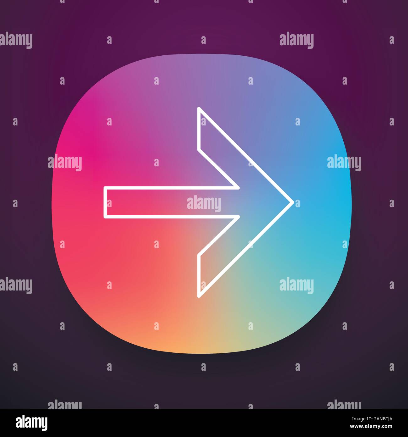 Forward Arrow App Icon Next Right Arrow Navigation Pointer Sign Computer Keyboard Button